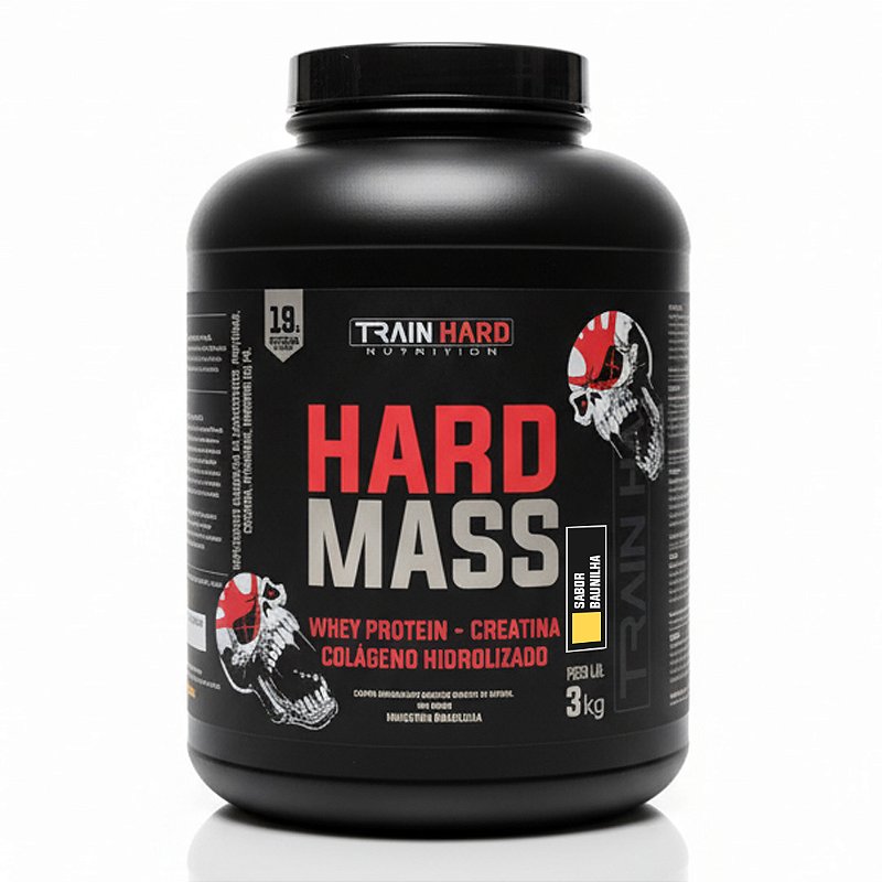 Hard Mass 3kg Hipercalórico Ganho de Massa e Peso Train Hard Nutrition ...