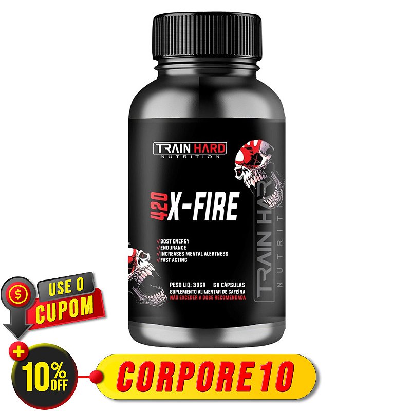 420 X-Fire 60 Cápsulas - Termogênico Train Hard Nutrition - Corpore ...