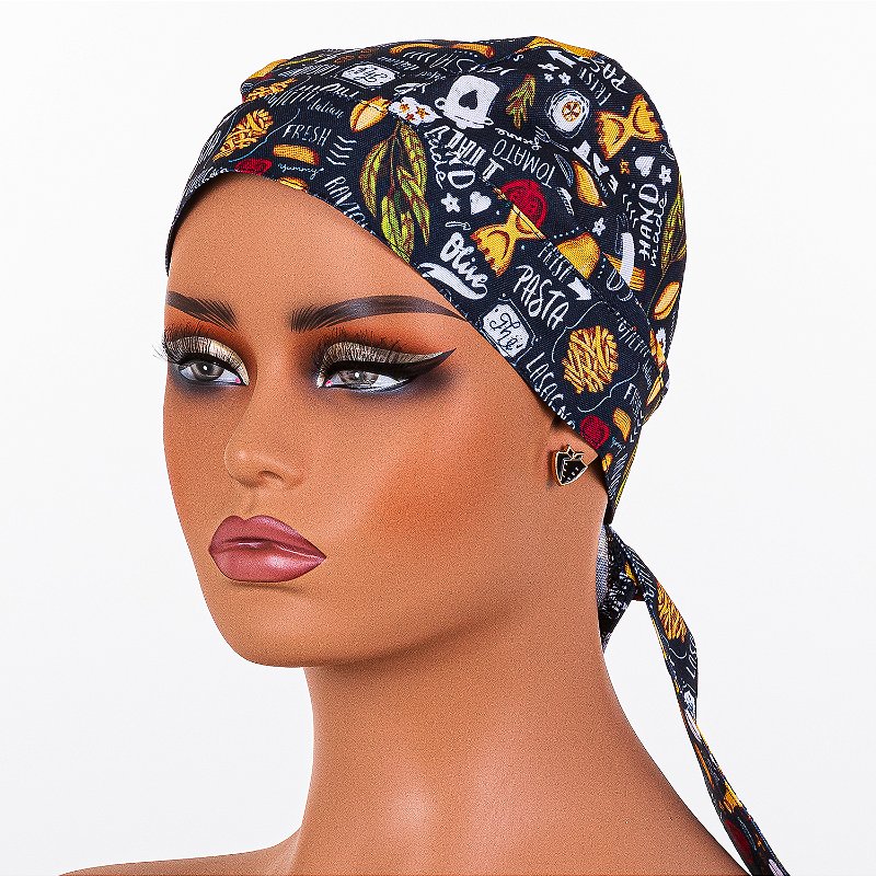 Bandana Para Chef de Cozinha Macarrão Italiano - Dr Chef - DR.CHEF