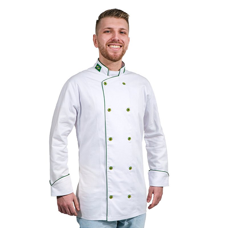 Dólmã Chef de Cozinha Patriota Unissex - Dr Chef - DR.CHEF