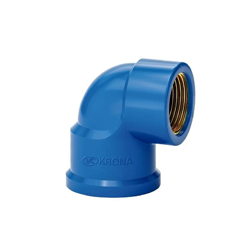 Joelho 90° Azul Soldável Com Bucha De Latão Red. 25Mmx1/2 - Krona - Brama Materiais