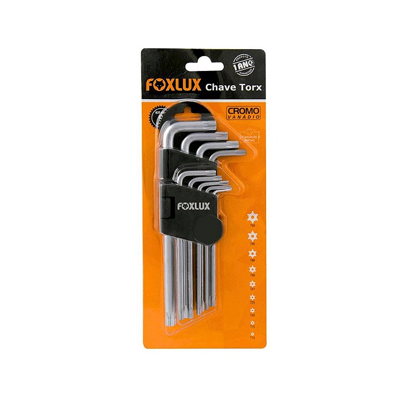Jogo de Chave Torx T10 a T50 9 Peças Famastil - Foxlux - Brama Casa ...
