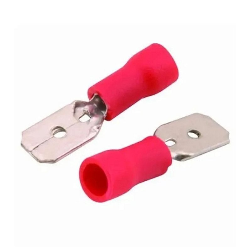 Terminal Pré Isolado Macho 1,50mm Vermelho Tcm - Brama Materiais