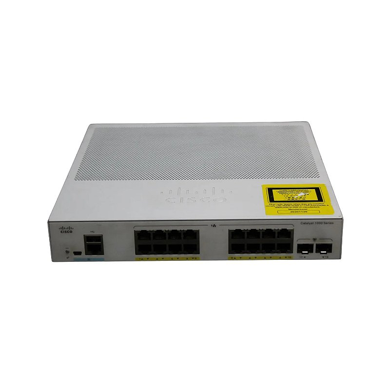 Switch Cisco Catalyst 1000 - 16 Portas Gigabit PoE+ C1000-16P-2G-L ...