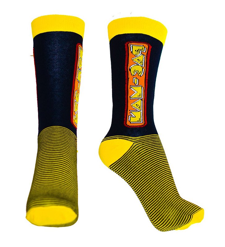 Meia logo do Pacman listrada - Meias FSB