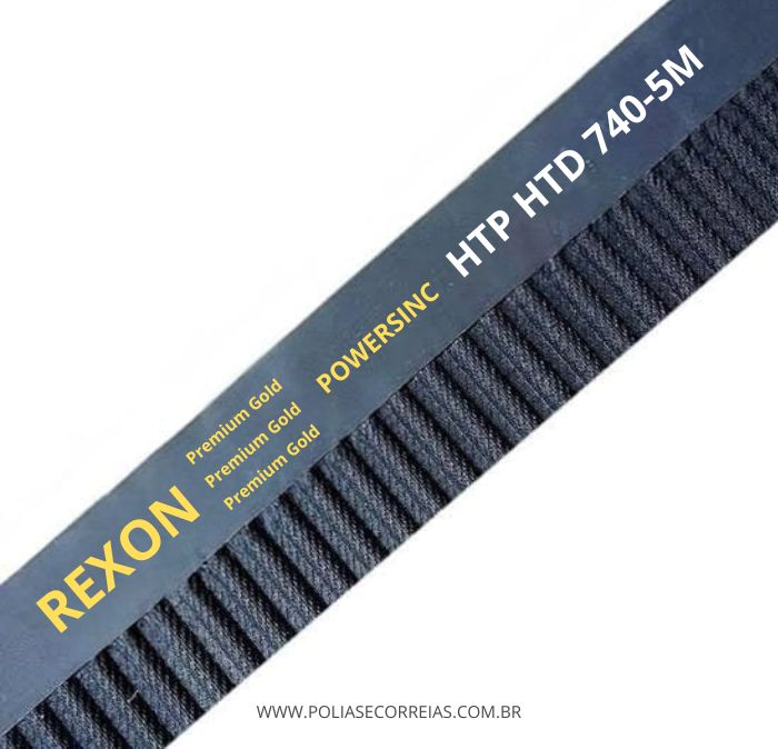 CORREIA HTD 10MM 5M-740 5M HTP HTD - REXON - Polias e Correias Industriais