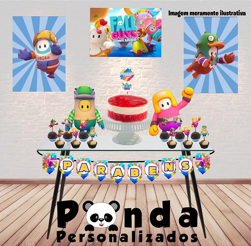 Kit Só Bolinho - Fall Guys - Panda Personalizados