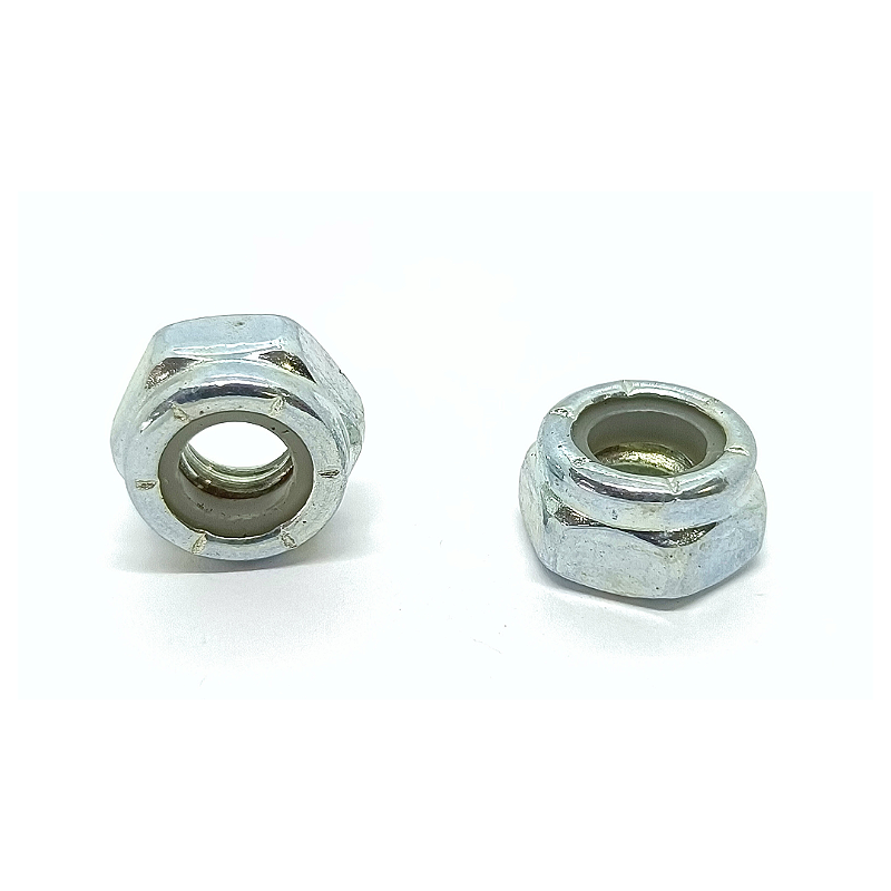 Porca Sextavada Travante 1/4 Unc-20 Com Nylon Parlock Zincada - Aciole Fix