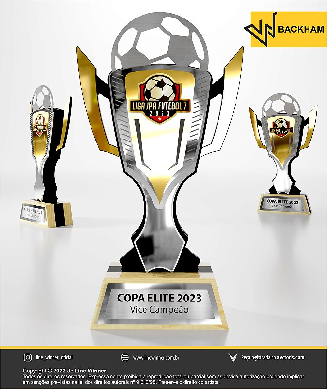 Troféu personalizado - futebol -futebol7 - futsal - society - Line Winner Troféus e Medalhas