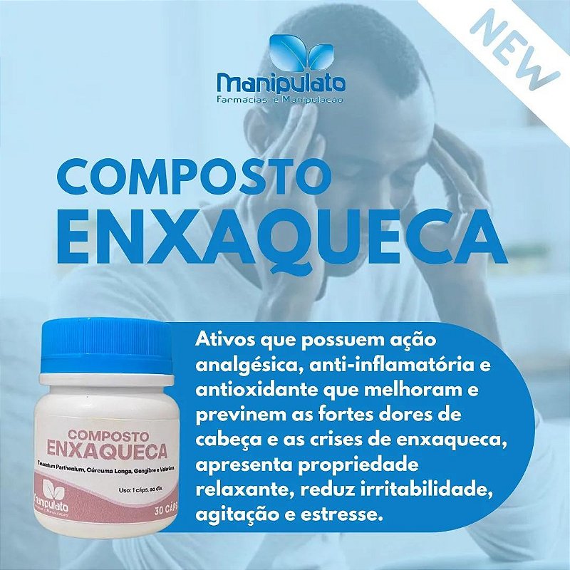 Composto Enxaqueca 30caps - Manipulato - Manipulato Farmácias e ...
