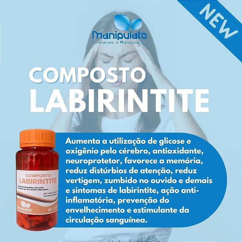 Composto para Labirintite 60caps - Manipulato - Manipulato Farmácias e ...