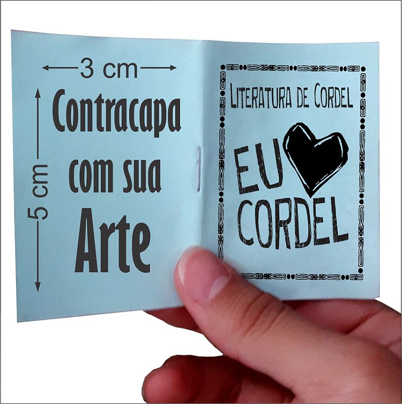 Mini Folhetos de Cordel com contracapa Personalizavel 100 Unidades ...