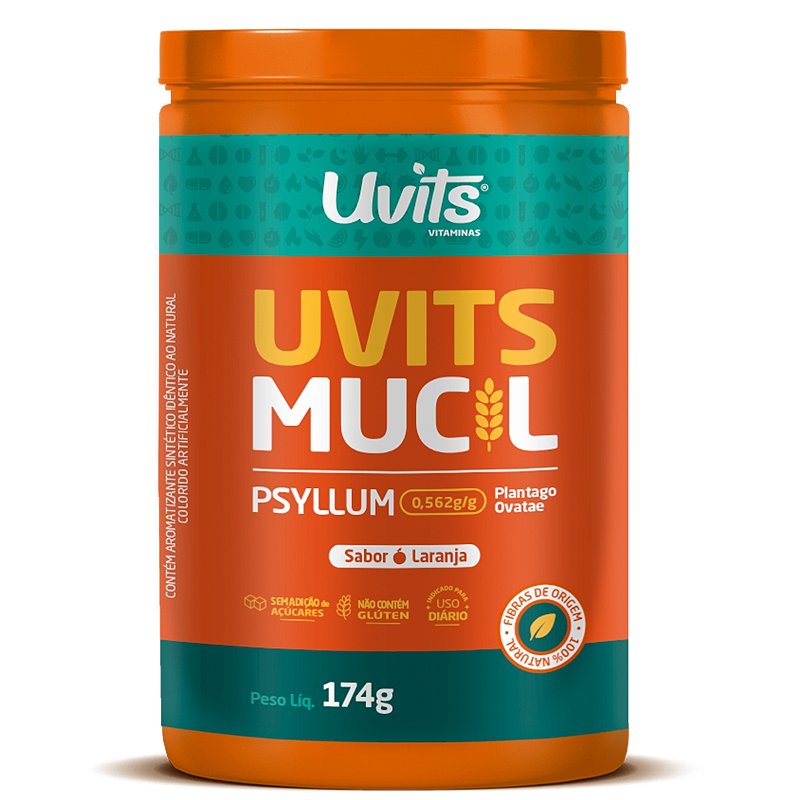 Mucil Psyllum 0.562g Sabor Laranja - Mucil e Mais na Uvits Vitaminas ...