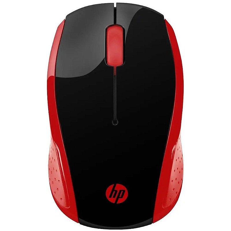 Mouse Sem Fio HP 200 Oman Vermelho - Crystal Informática