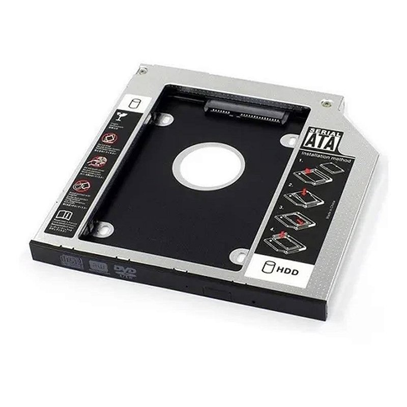 Case para HD de 2,5" 9,5mm Caddy - Crystal Informática