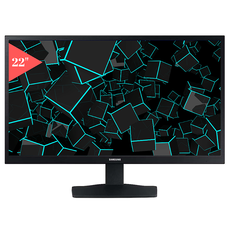 Monitor Samsung 22 Tela Plana FHD 60Hz Bivolt Preto LS22A33ANHLXZ ...