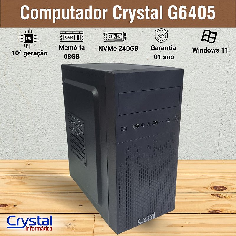 Computador Crystal Intel G6405 - Crystal Informática