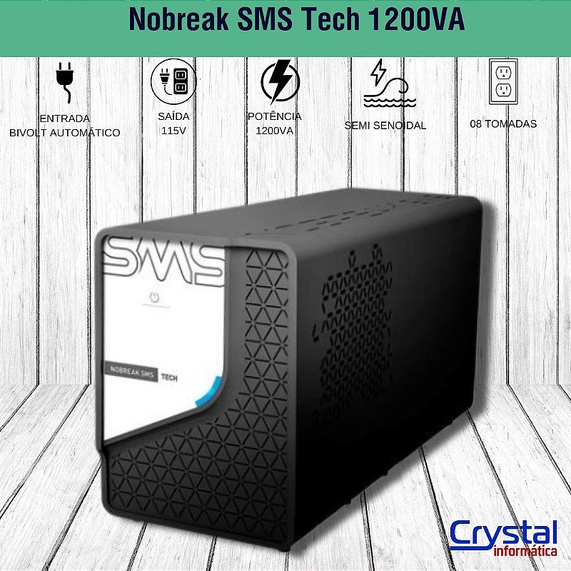 Nobreak SMS Tech 1200VA - Crystal Informática