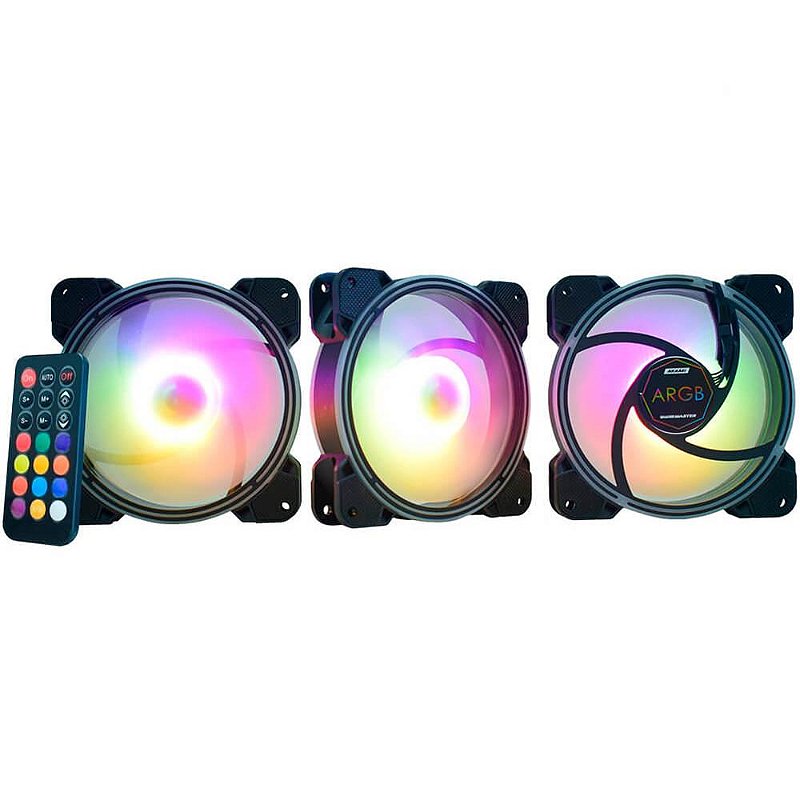 Kit Cooler FAN K-mex ARGB AK-AAE1 Super Storm - Crystal Informática