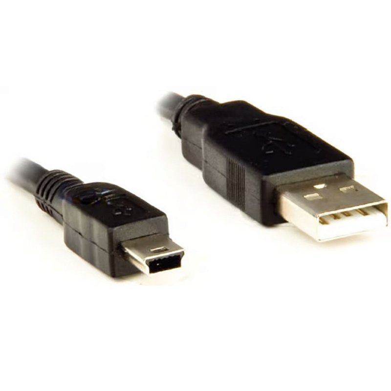Cabo USB para Mini USB 5 Pinos 1,80 Metros - Crystal Informática