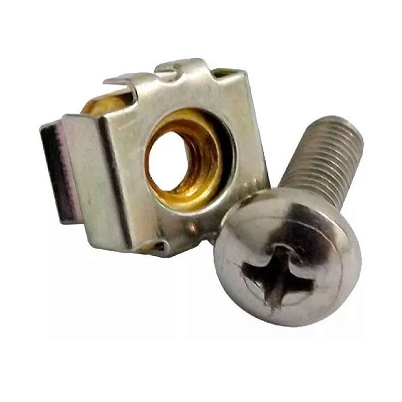 Kit Parafuso, Arruela e Porca Gaiola 10 Unidades - Crystal Informática