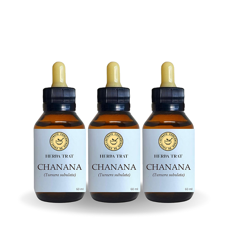 CHANANA - EXTRATO 60ML ( Tintura Mãe ) KIT COM 3 UNIDADES