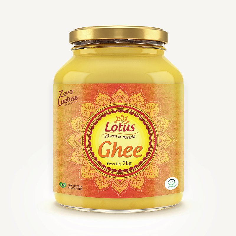 Manteiga Ghee Lotus 2KG - Pote de vidro - Manteiga Clarificada - LOTUS ...