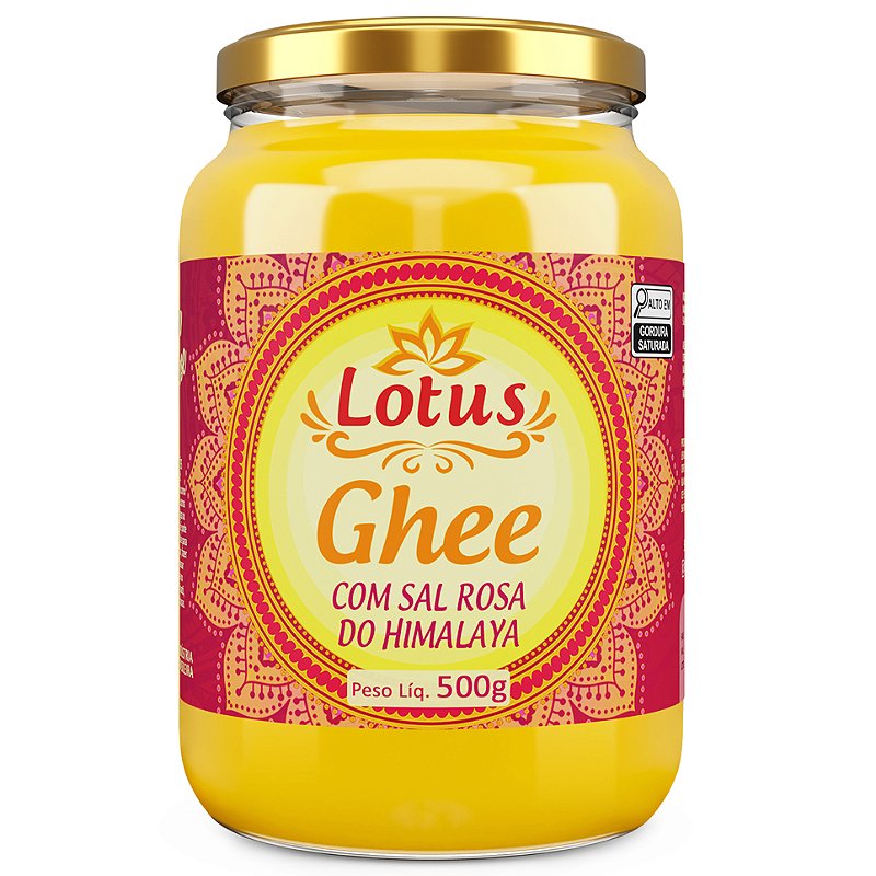 MANTEIGA GHEE COM SAL ROSA 500G - LOTUS - LOTUS ATACADO