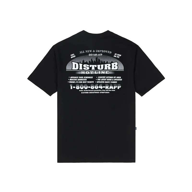 Camiseta Disturb Hotline In Black - Store Pesadao
