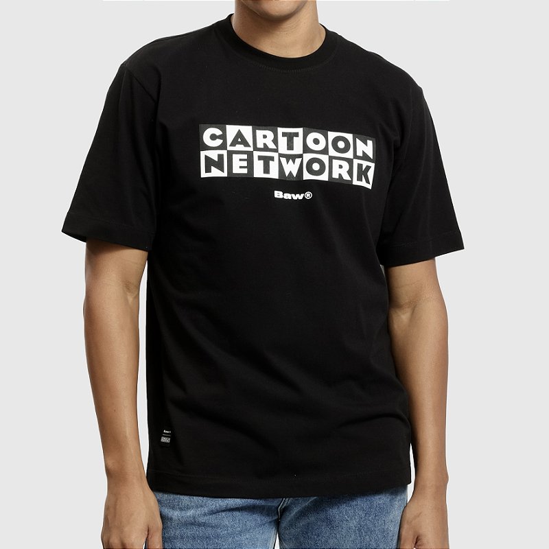 Camiseta BAW X CARTOON Regular Crew Black - Store Pesadao