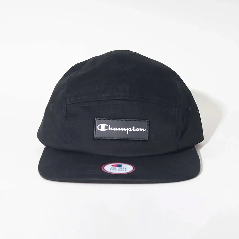 Boné Champion 5 Panel Label Box Black - Store Pesadao