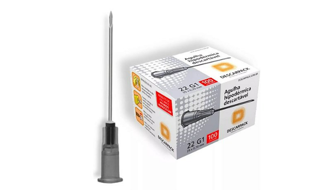Agulha Hipodérmica 25 x 0,70mm C/ 100 Unidades - Descarpack - Cirúrgica ...