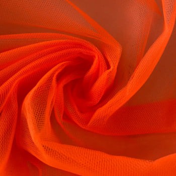 TULE TRADICIONAL (LARANJA NEON) - Ponto dos Tecidos