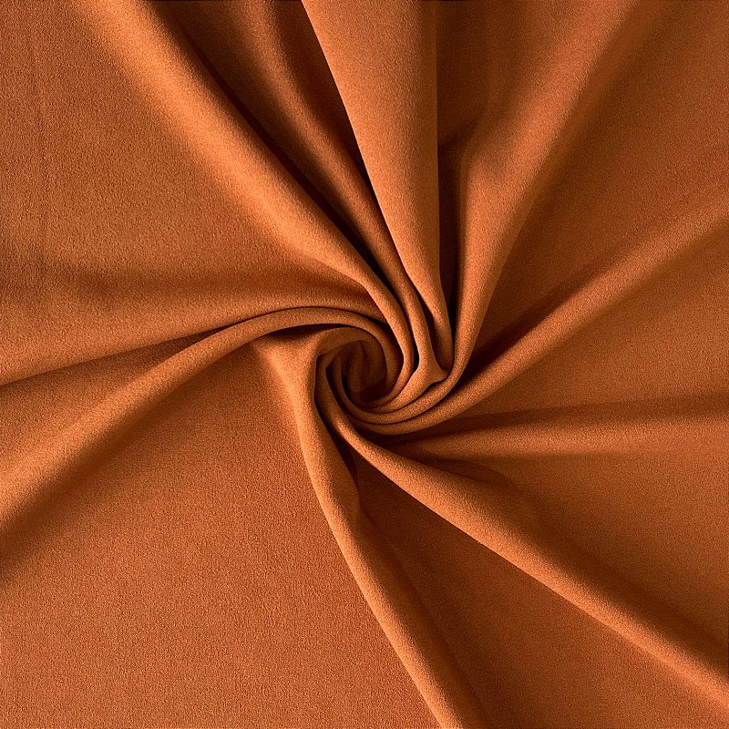 CREPE MALHA SCUBA TINTO (TERRACOTA) - Ponto dos Tecidos