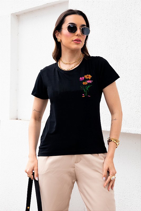 T-SHIRT FLORES CLEMATIS DTF - Dallas T-shirts
