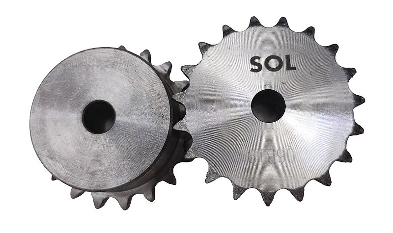Roda Dentada DIN 06 19Z - SOL SOLUÇÕES EM TRANSMISSÃO DE POTÊNCIA