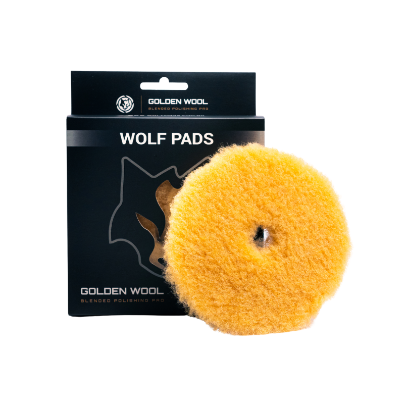 Boina de Lã Golden Wool 5" com Interface Wolf Pads - Cris Car Care - Produtos Estética Automotiva