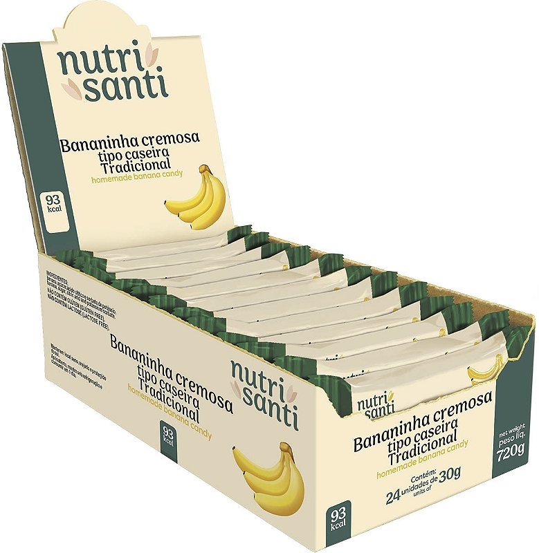 BANANINHA CREMOSA TRADICIONAL - DISPLAY 24X30G - Nutrisanti