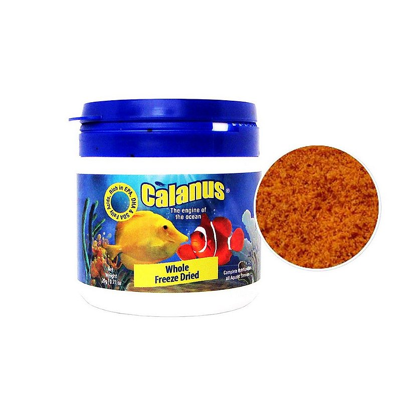 ALIMENTO BCUK CALANUS WHOLE FREEZE DRIED 20G - Aquabase Aquapaisagismo