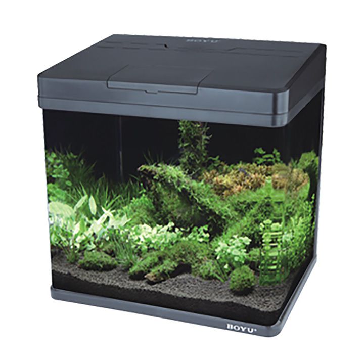 AQUÁRIO CURVO BOYU MS-320 20L PRETO 110V - Aquabase Aquapaisagismo