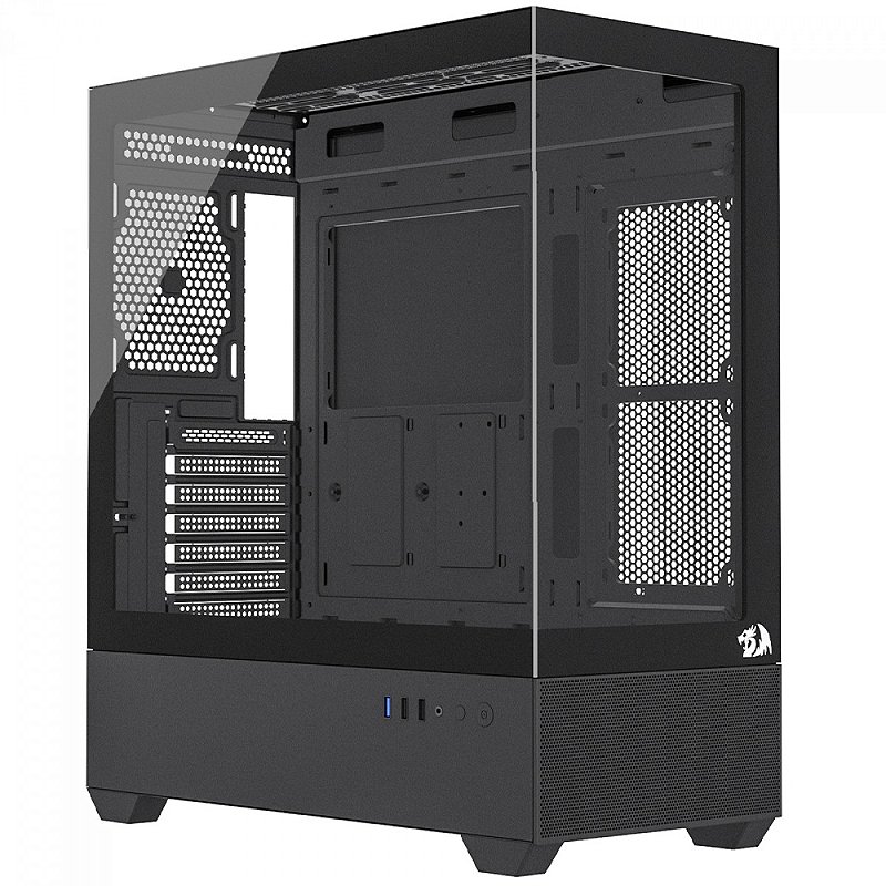 Gabinete Gamer Redragon Reflect Flow Vidro Temperado Mid Tower Black ...