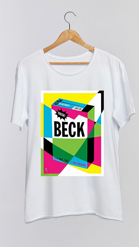 Camiseta BECK - 100% algodão corte a fio branca - beatshirts