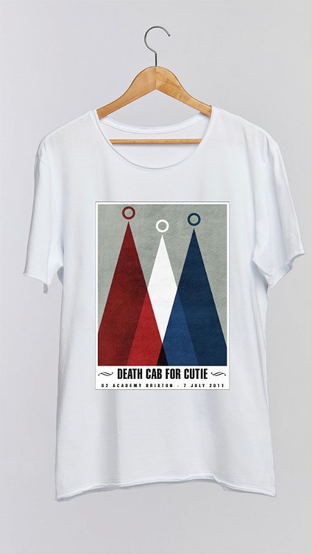 Camiseta DEATH CAB FOR CUTIE - 100% algodão corte a fio branca - beatshirts