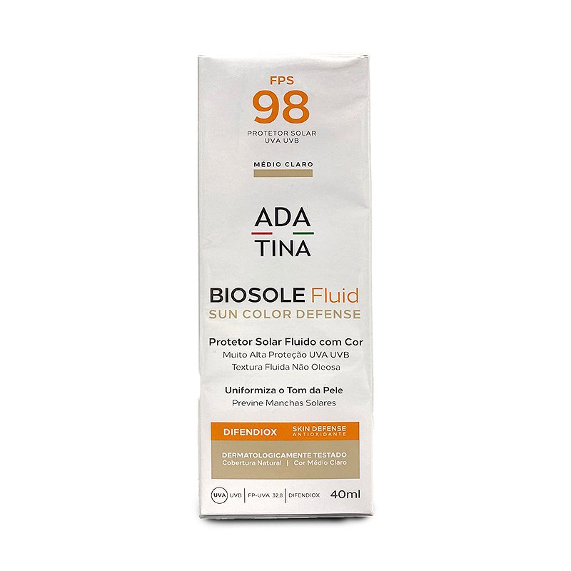BIOSOLE FLUID FPS 98 40ML MÉDIO CLARO ADA TINA - Humani Pharma