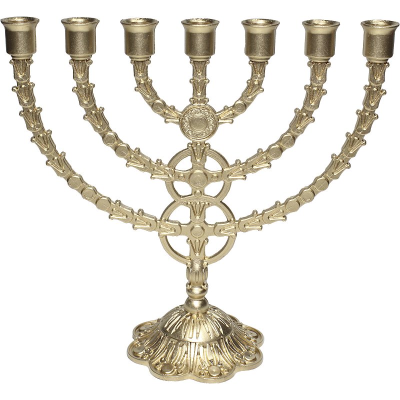 Candelabro Castiçal Menorah 25 cm Plástico ABS Resistente 7 Braços ...