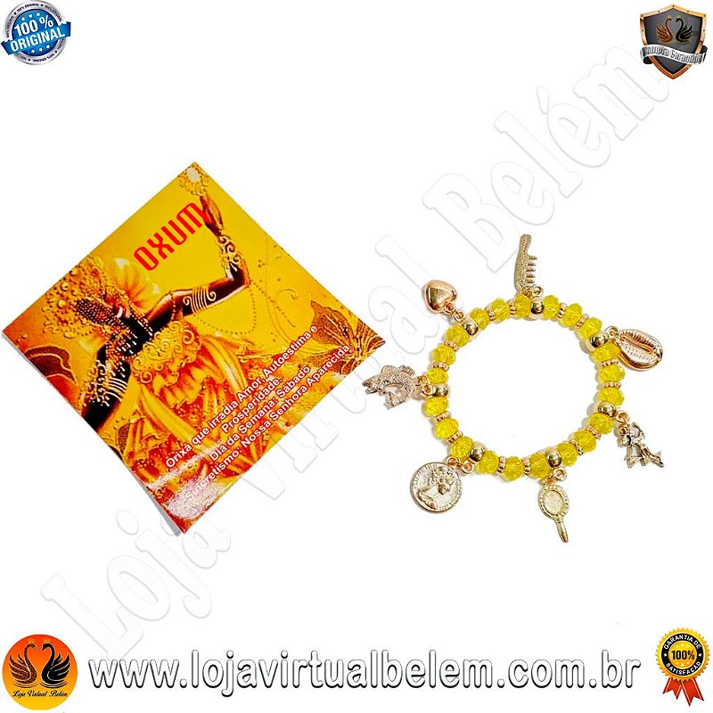 Pulseira da Orixá Oxum Umbanda e Candomblé - lojavirtualbelem