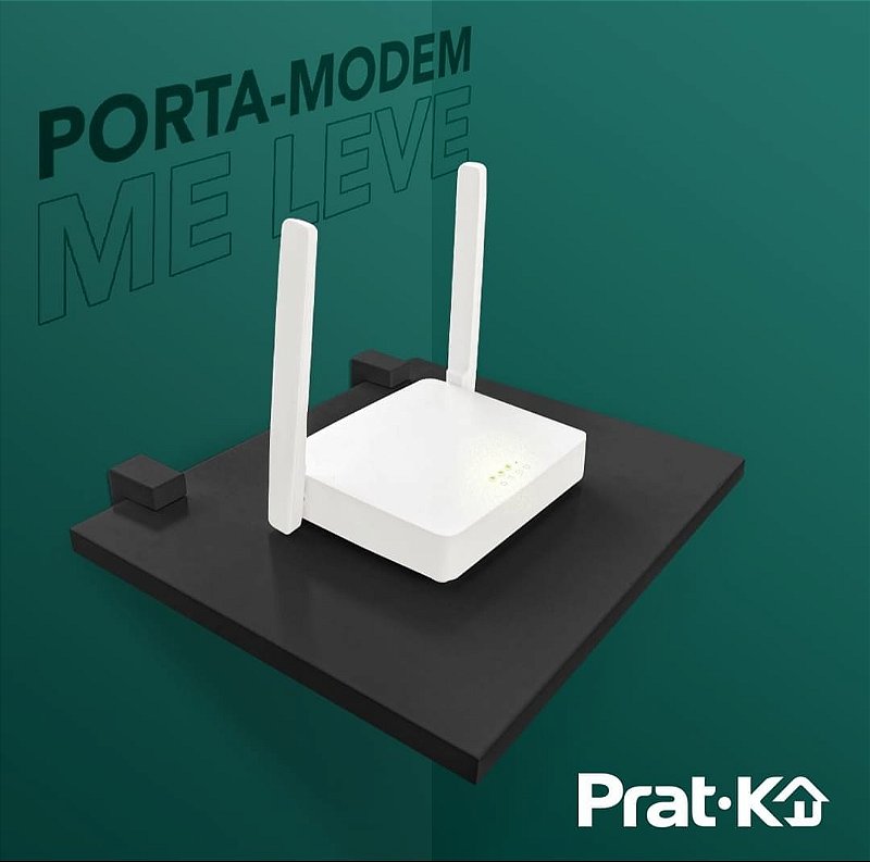 Prateleira Decorativa Porta Modem em Mdf - Preto 20x24 cm, PRAT.K ...