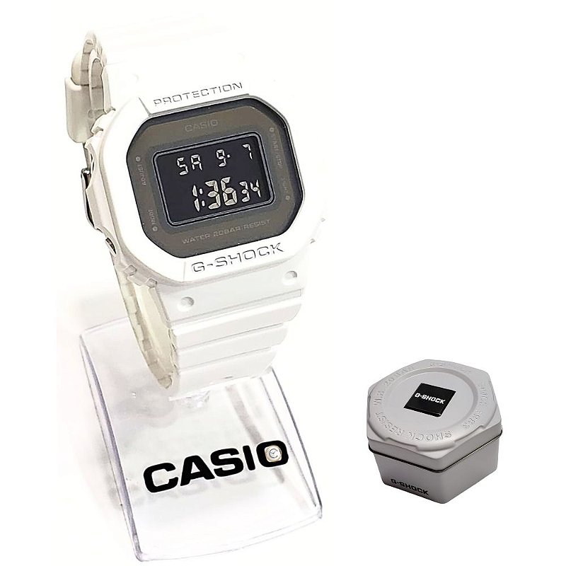 Relógio Casio Feminino Digital G Shock Branco GMD-S5600-7DR - Relógios ...