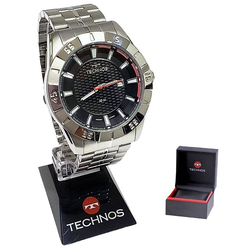 Relógio Technos Masculino Analógico Racer Prata 2115MYB/1P - Relógios ...