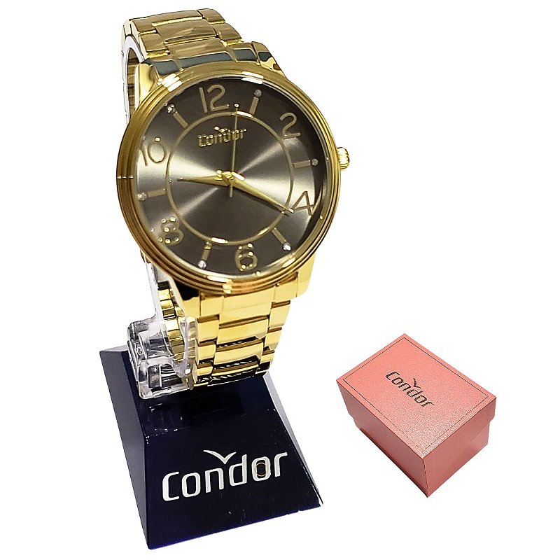 Relógio Condor Feminino Analógico Dourado COPC21AEDL/4C - Relógios ...